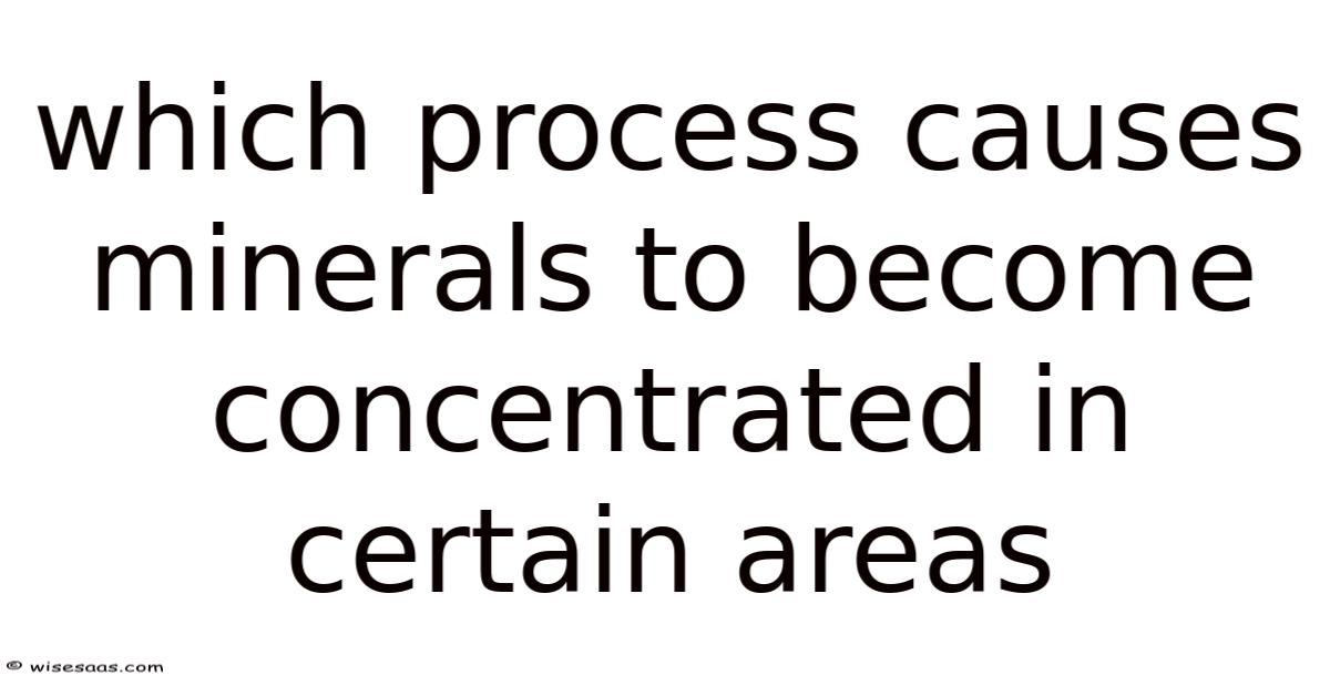 Which Process Causes Minerals To Become Concentrated In Certain Areas